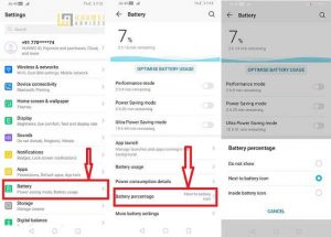 How to show Battery Percentage in the Status Bar on Huawei, Honor ...