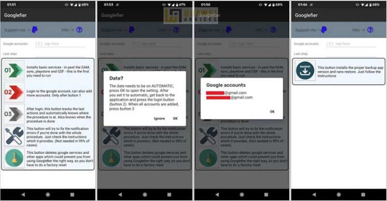 Download Google Apps on Huawei, Honor using Googlefier | Huawei Advices